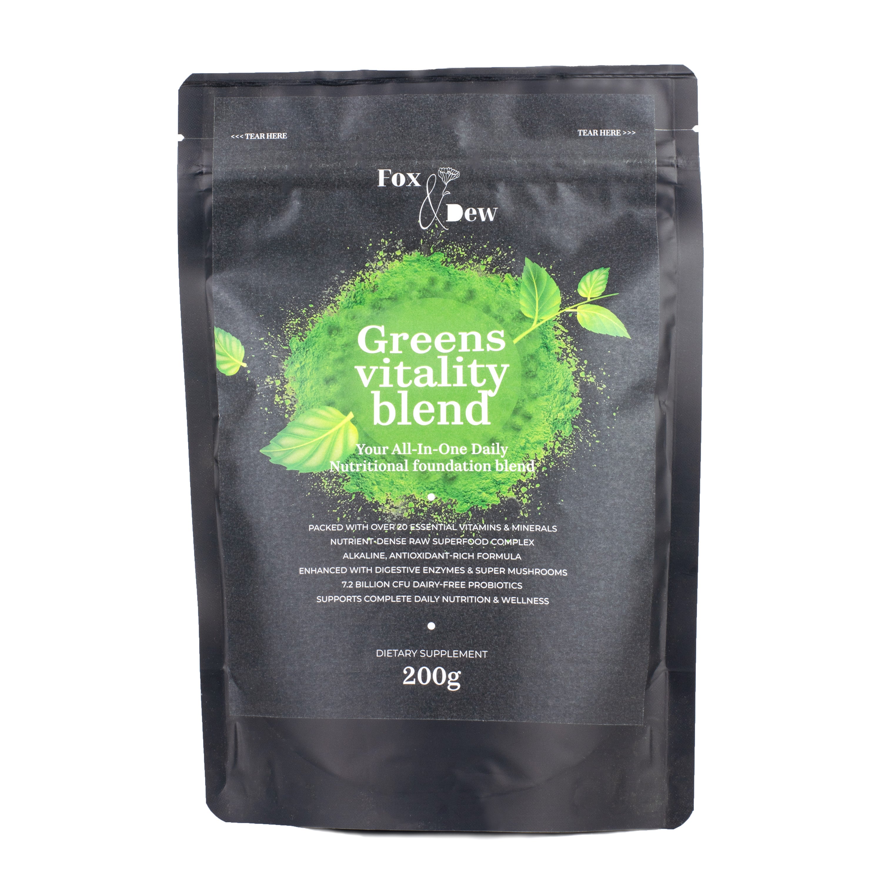 Fox and Dew’s Greens vitality blend
